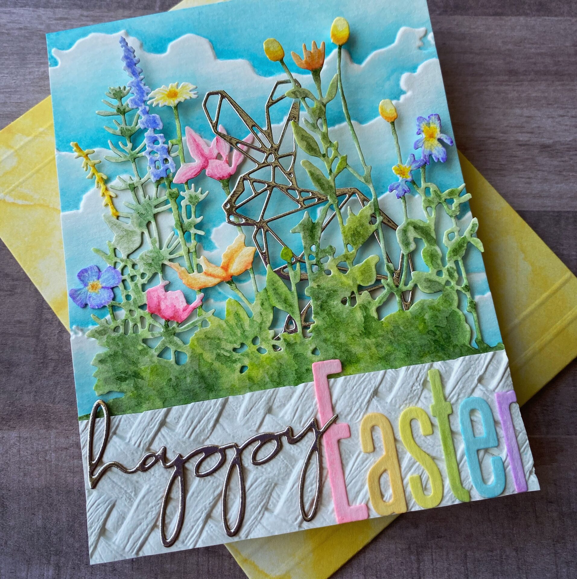 Easter Wildflowers Card - Grove Crafted