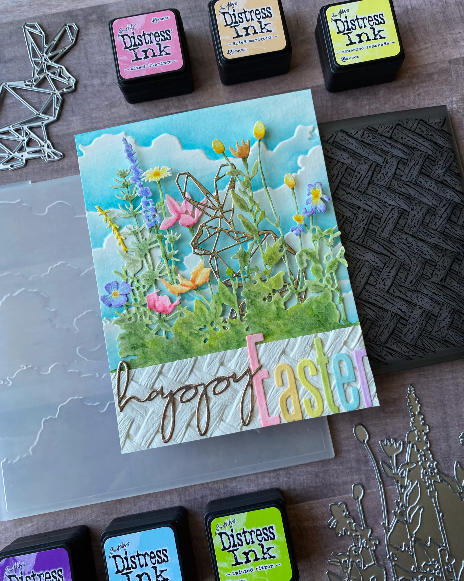 Easter Wildflowers Card - Grove Crafted