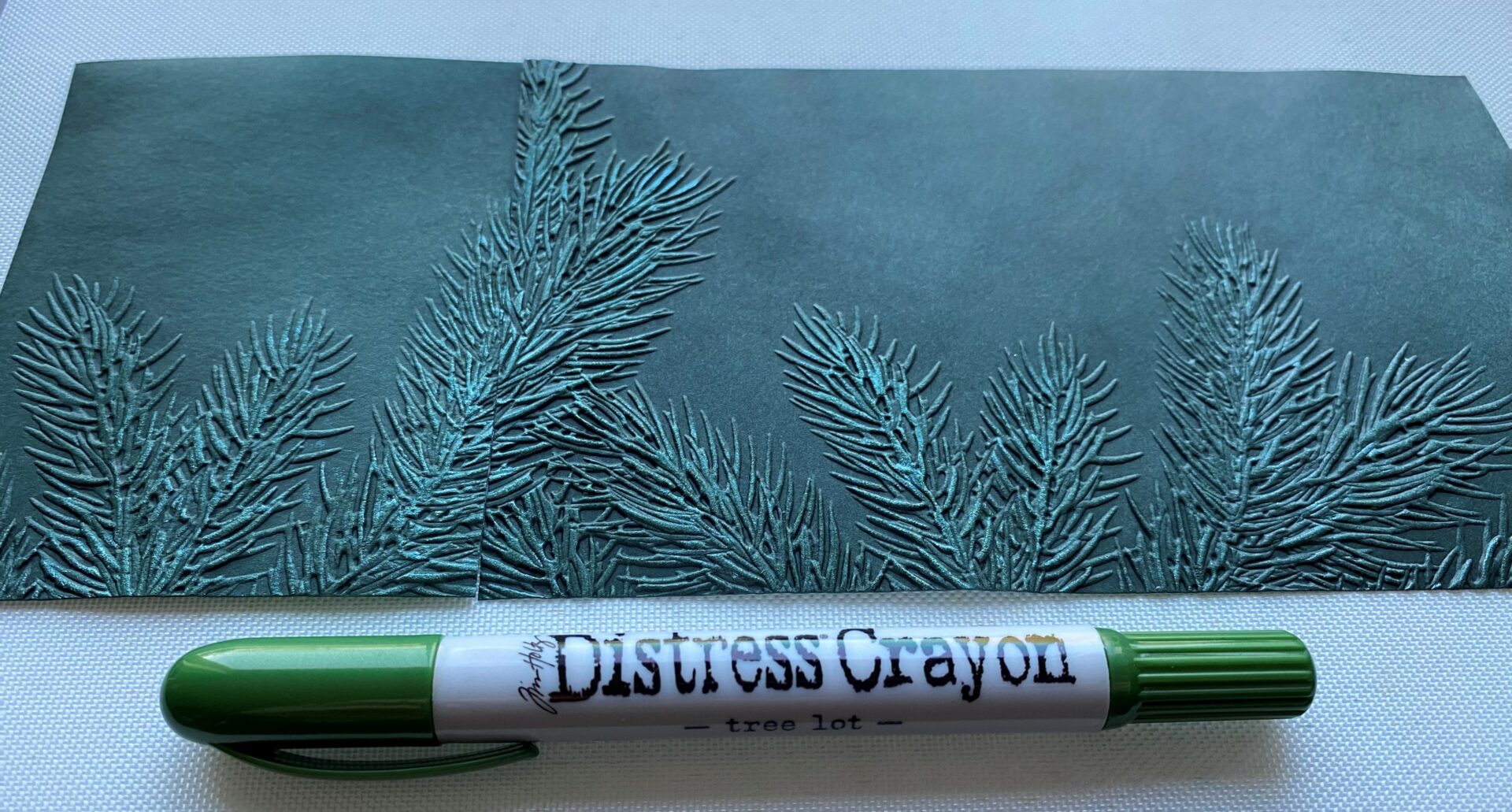 Pine Christmas Slimline Card - Grove Crafted
