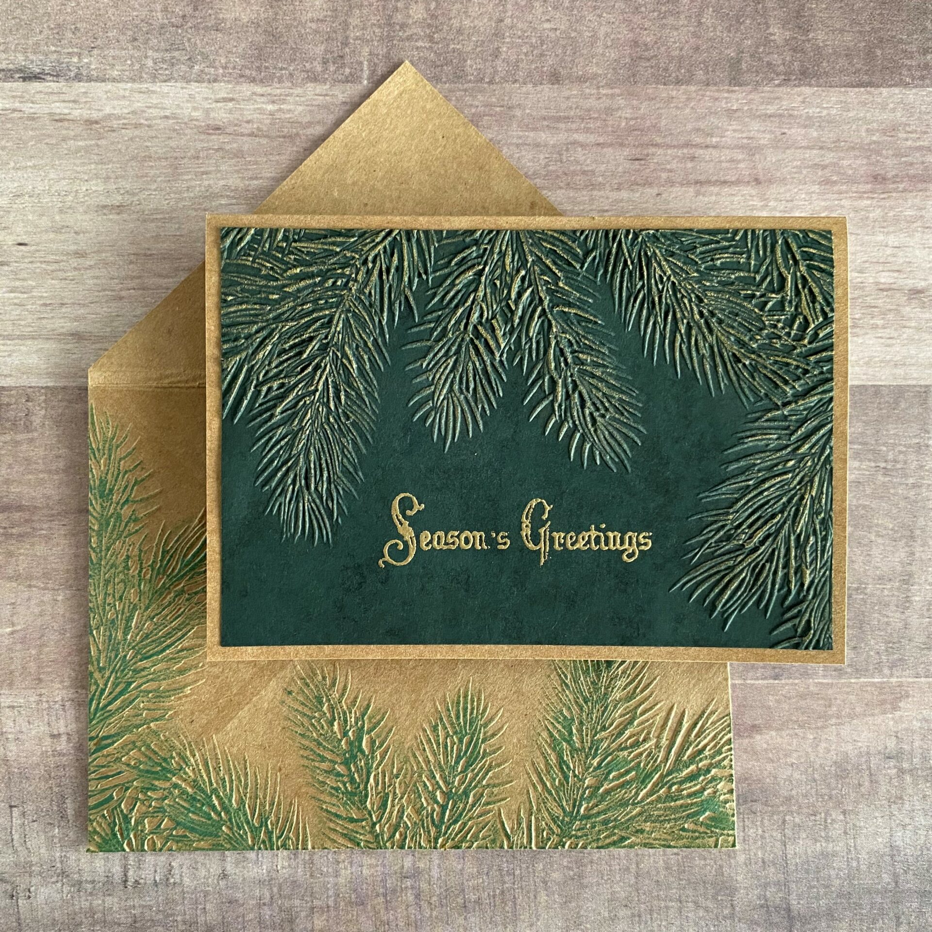 Pine Season's Greetings Card - Grove Crafted