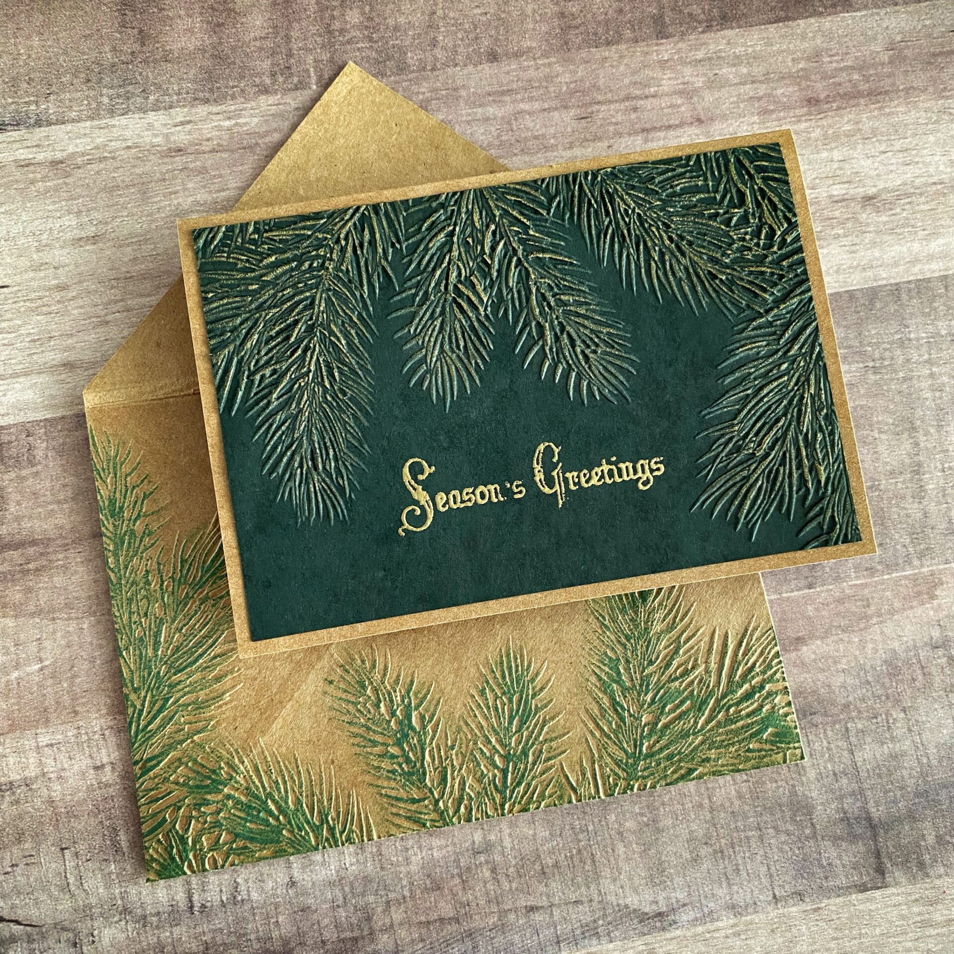 Pine Season's Greetings Card - Grove Crafted