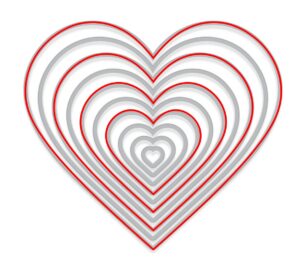 Layered Hearts Valentine - Grove Crafted