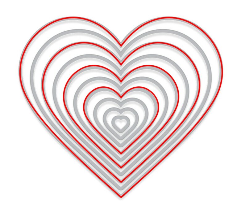 Layered Hearts Valentine - Grove Crafted