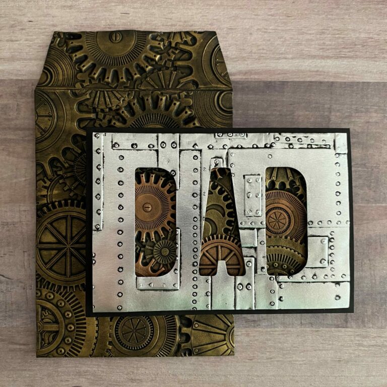 Gears Embossed Envelope - Grove Crafted