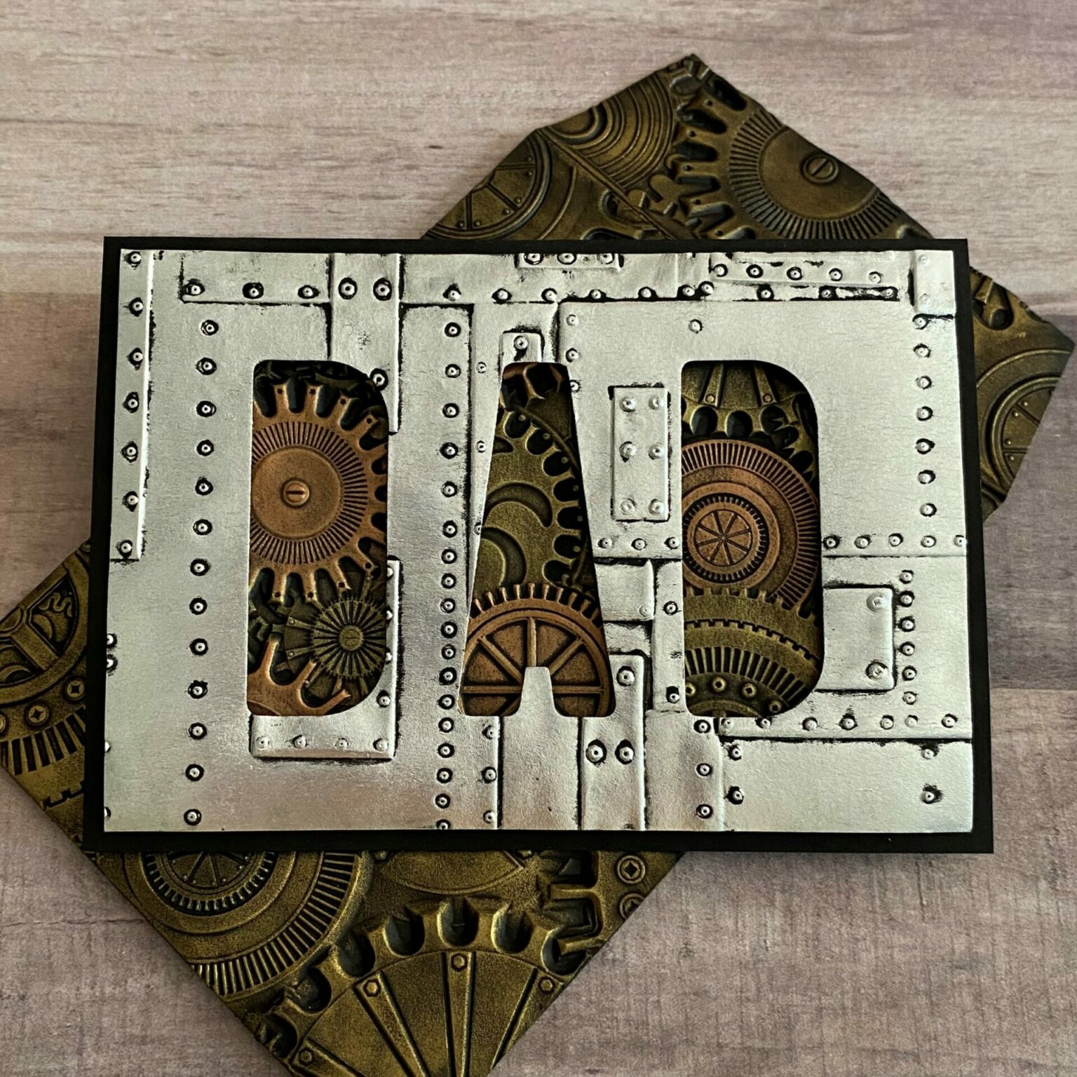 Gears Embossed Envelope - Grove Crafted