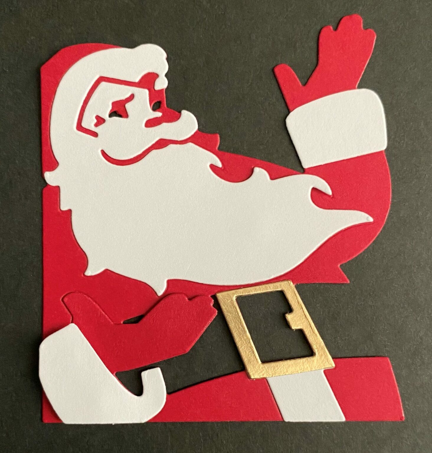 Holly Jolly Santa Card - Grove Crafted