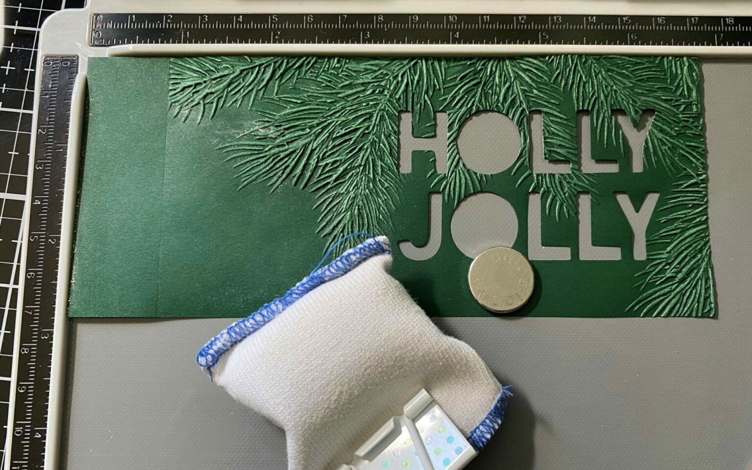 Holly Jolly Santa Card - Grove Crafted