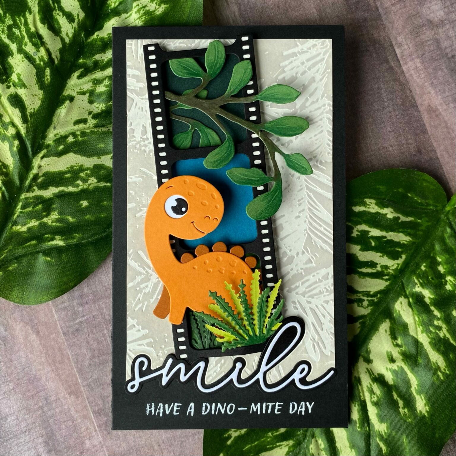 Dino-Mite Smiles Card - Grove Crafted